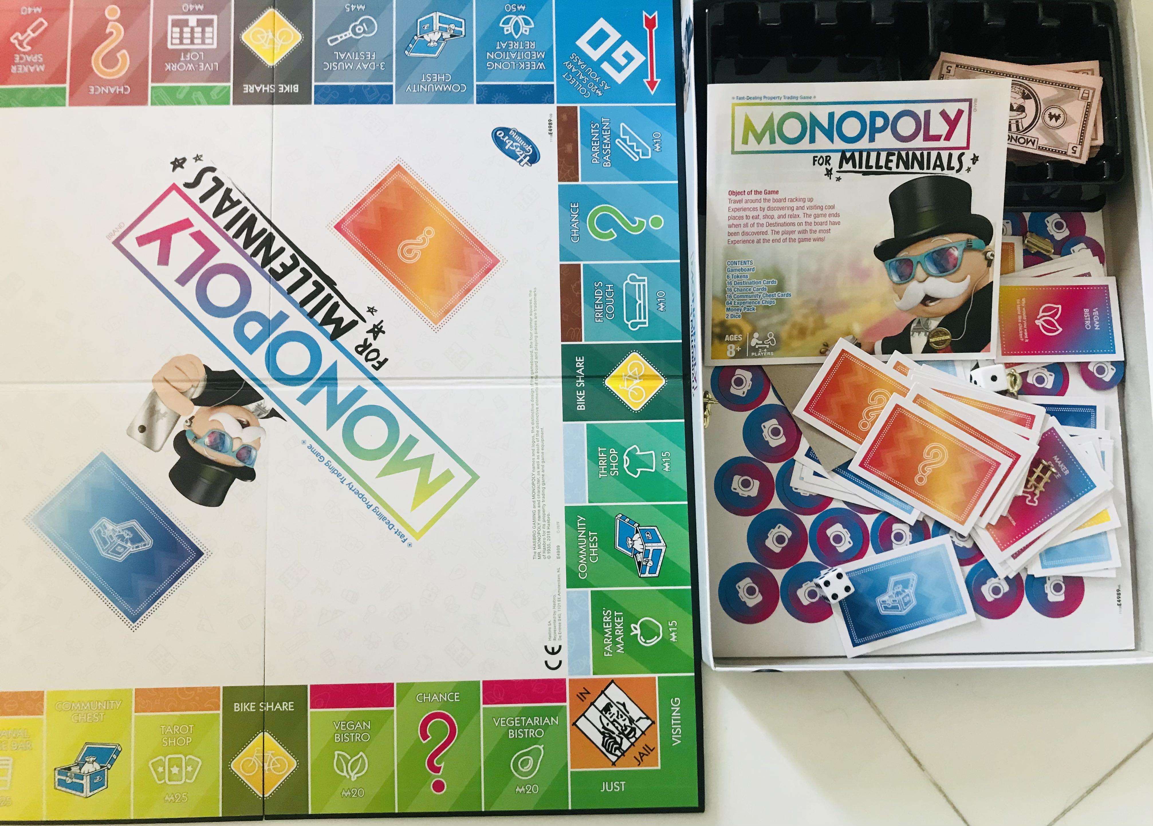 Monopoly For Millennials, Hobbies & Toys, Toys & Games on Carousell
