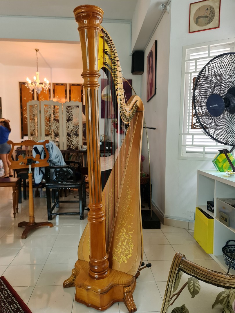 GRAND Concert harp 47 string Aoyama, Hobbies & Toys, Music & Media ...