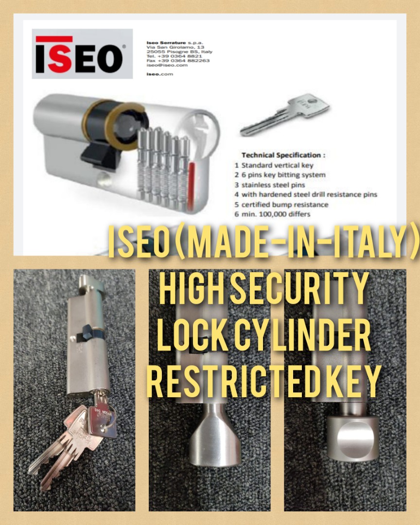 High Security, Made-in-Italy, Lock Cylinder, Furniture & Home Living ...