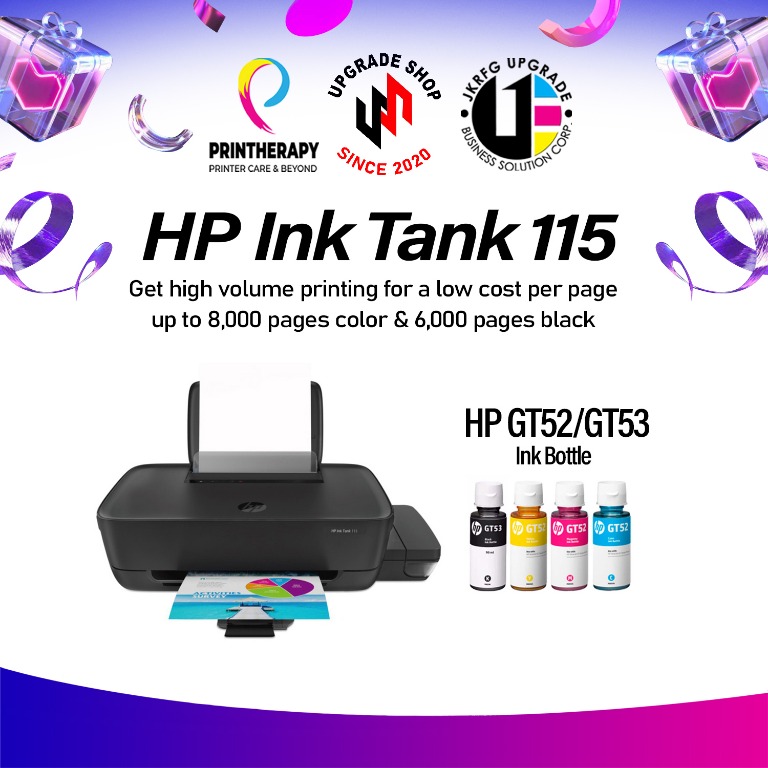 HP Ink Tank 115 | Single Function Printer, Computers & Tech, Printers ...