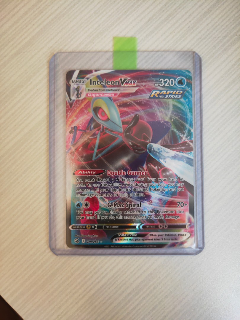 Inteleon vmax (fusion strike pokemon card), Hobbies & Toys, Toys ...