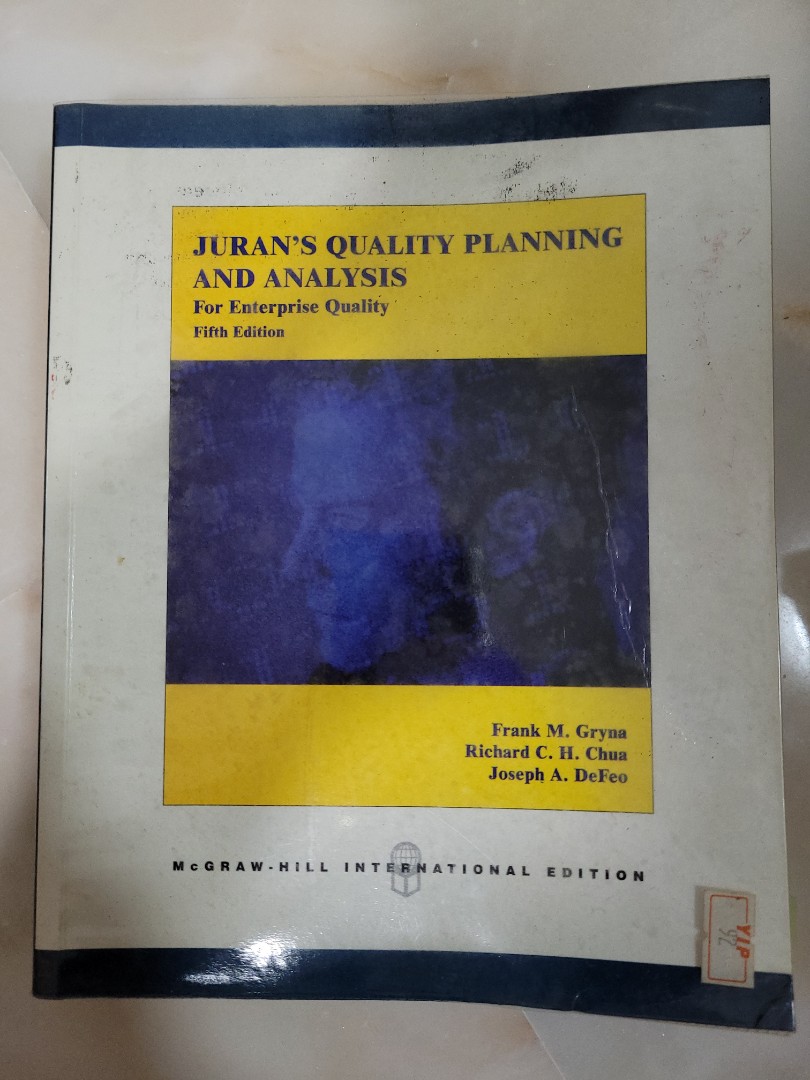 Juran's Quality Planning and Analysis, Hobbies & Toys, Books ...