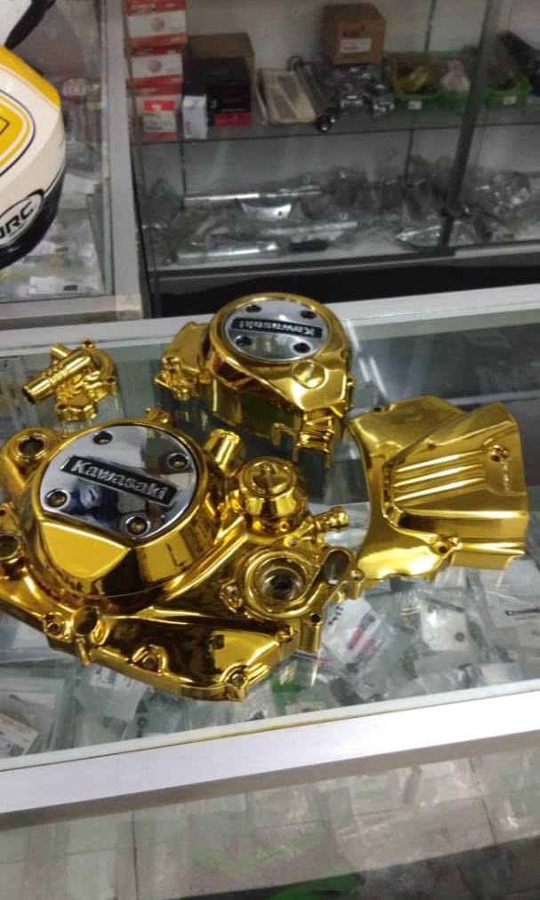 KRR GOLD CHROME ENGINE CASING, Motorcycles, Motorcycle Accessories on ...