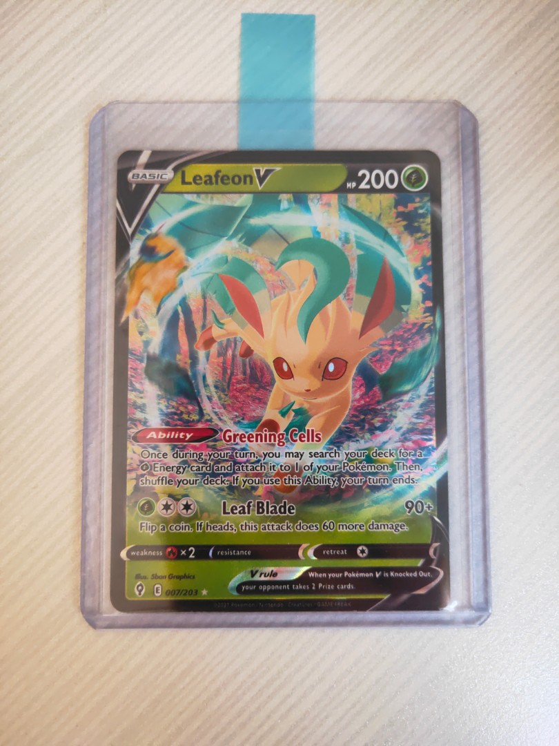 Leafeon V (evolving skies pokemon card), Hobbies & Toys, Toys & Games ...