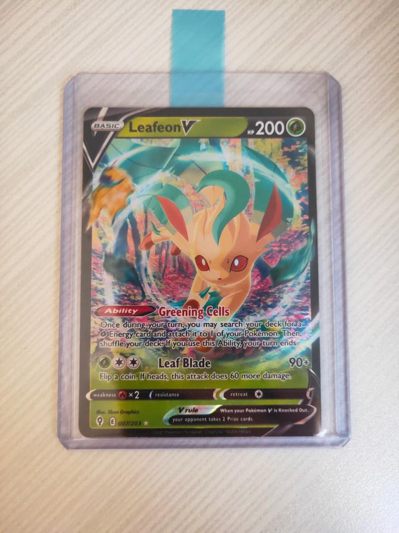 Leafeon V (evolving skies pokemon card), Hobbies & Toys, Toys & Games ...