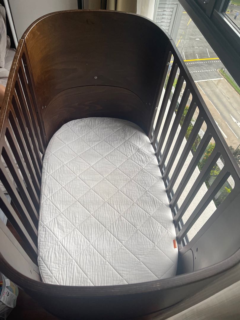 Leander Solid Wood Baby Cot/Crib - Convertible to higher level and bed ...