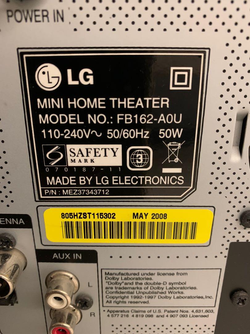 LG Mini Home Theater Model No FB162-A0U, Audio, Soundbars, Speakers ...