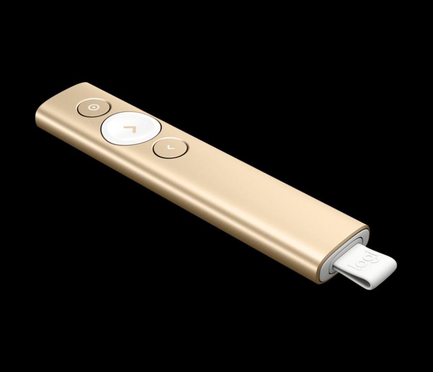 Logitech Spotlight Presentation Remote - Gold, Computers & Tech, Office ...