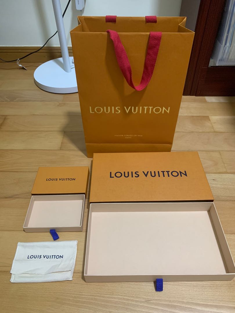 LV Paper Bag and Box, Luxury, Accessories on Carousell