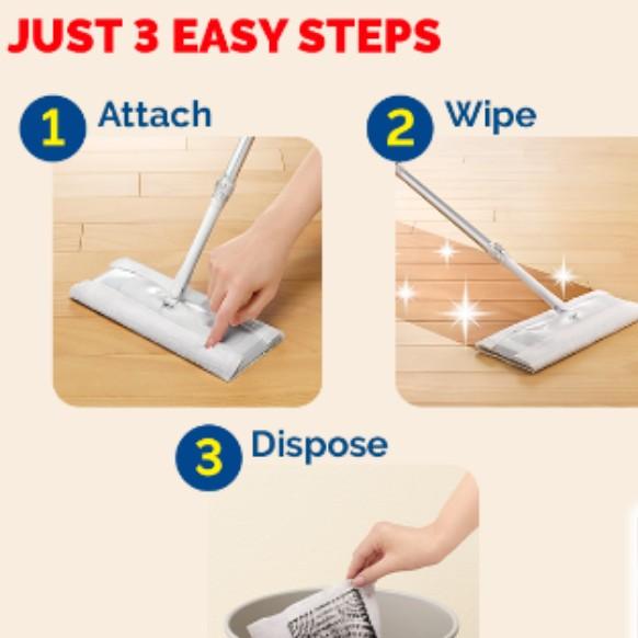 Magiclean Floor Wiper + free wipes - Foldable Floor Cleaning System ...