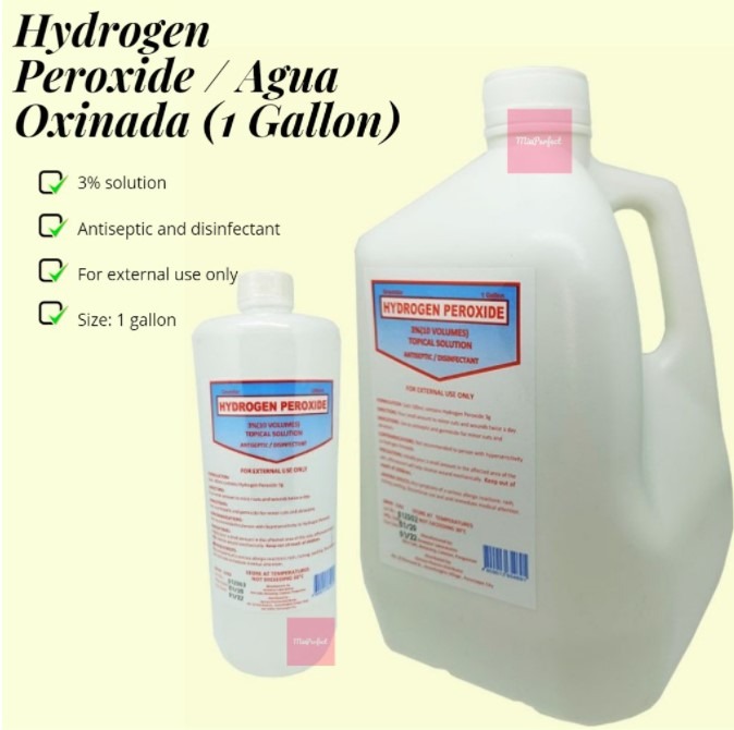 (MIX-Z) AGUA OXINADA (HYDROGEN PEROXIDE) 1 GALLON, Health & Nutrition ...