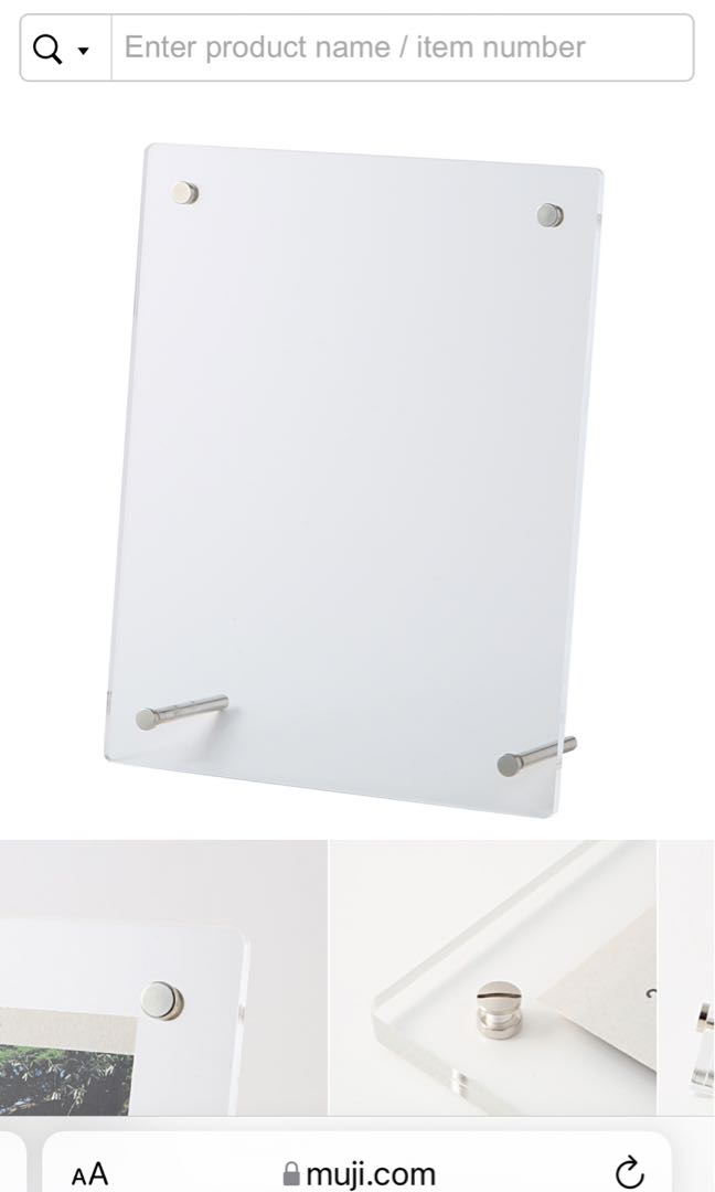 Muji Acrylic Photo Frame, Furniture & Home Living, Home Decor, Frames ...