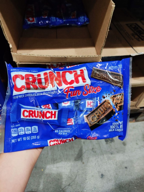 Nestle Crunch Creamy Milk Chocolate Candy Bars Fun Size, 10oz (283g ...