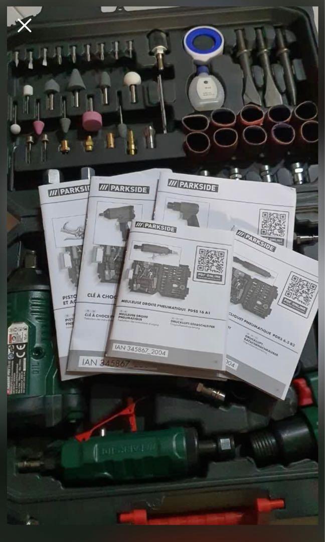 Parkside air compressor set, Furniture & Home Living, Home Improvement ...