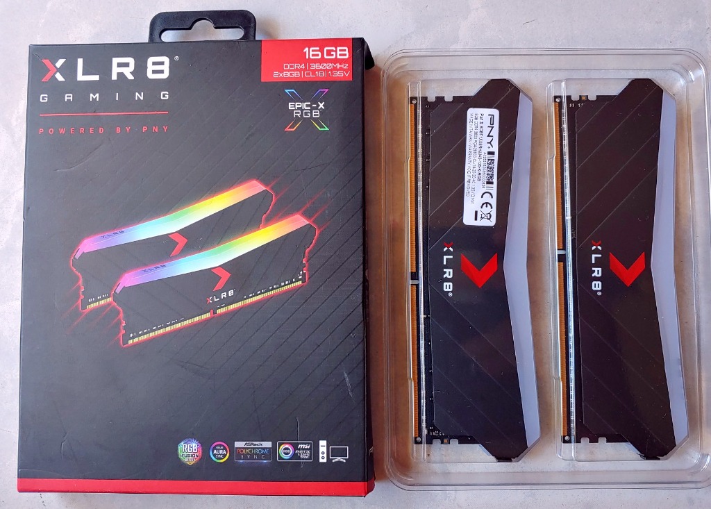 PNY XLR8 16 GB 3600 MHz ARGB DDR4 Gaming RAM / Aura Sync / RGB Fusion ...