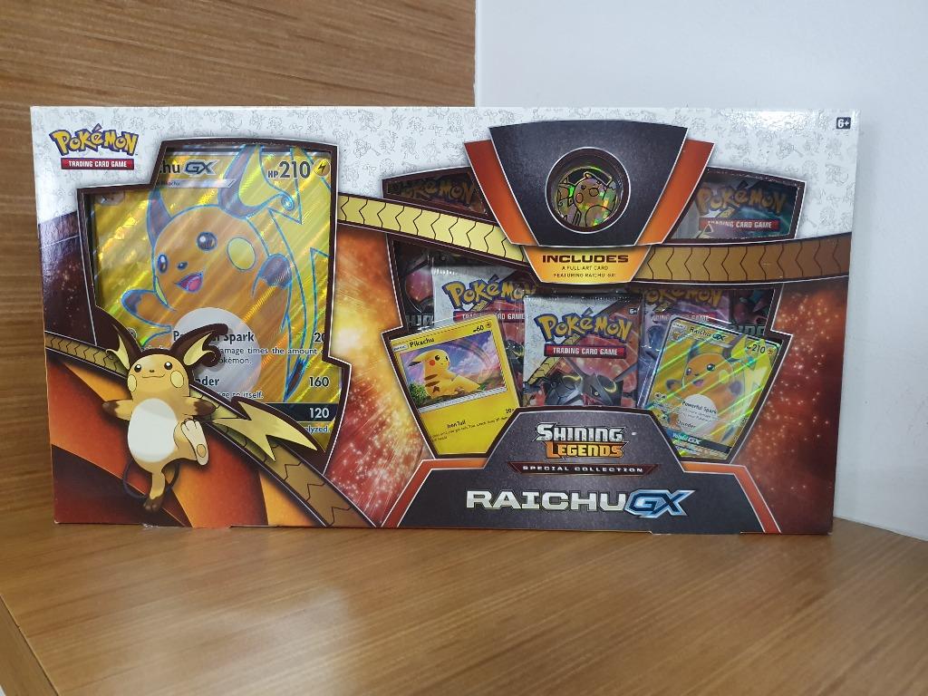 Pokemon TCG Shining Legends Raichu GX Special Collection Box, Hobbies ...