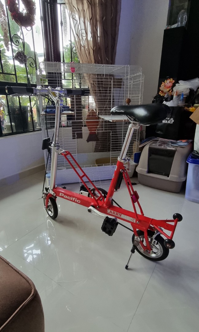 Pre-Loved Red CarryMe Bicycle (Super Portable), Sports Equipment ...