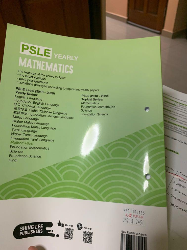 PSLE yearly mathematics paper, Hobbies & Toys, Books & Magazines ...
