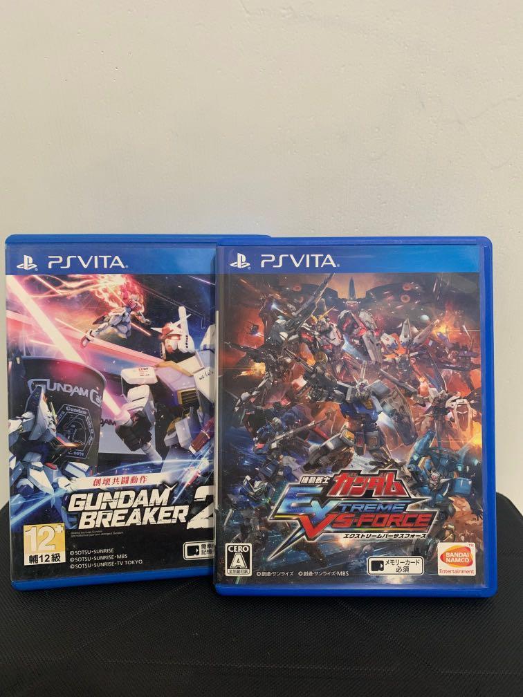 PSV Gundam Extreme VS Force + Gundam Breaker 2, 電子遊戲, 電子遊戲, PlayStation - Carousell