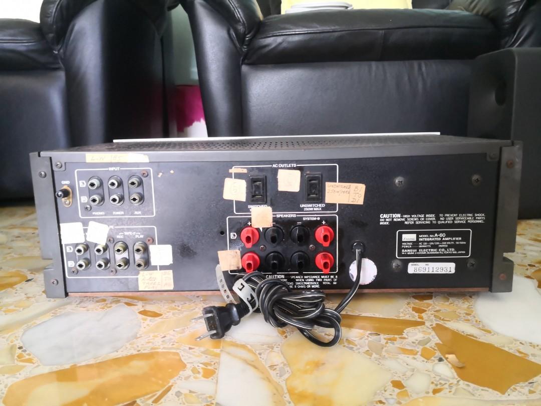 Sansui A-60 stereo integrated amplifier, Audio, Soundbars, Speakers ...