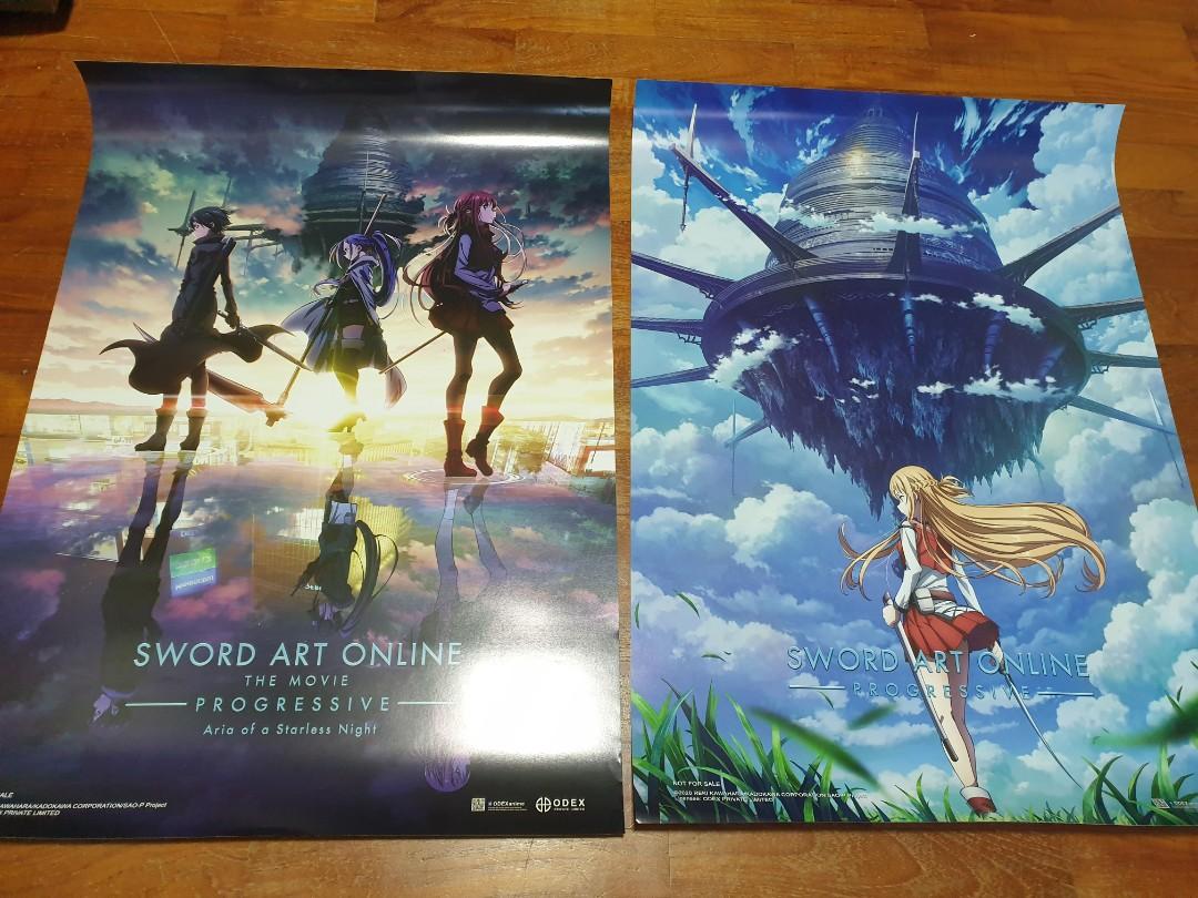 SAO Fan screening 2021 Merch Posters Acrylic Stand Shirt Button Sword ...