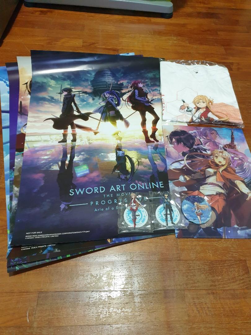 SAO Fan screening 2021 Merch Posters Acrylic Stand Shirt Button Sword ...