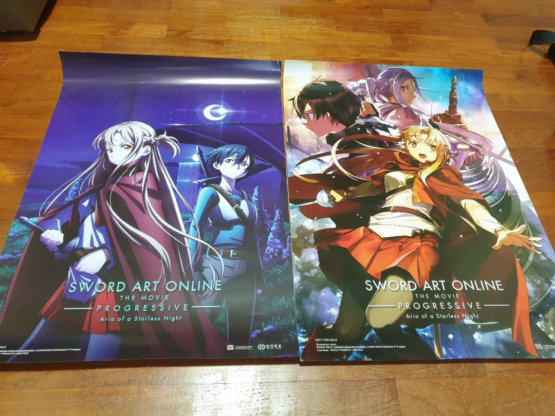 SAO Fan screening 2021 Merch Posters Acrylic Stand Shirt Button Sword ...
