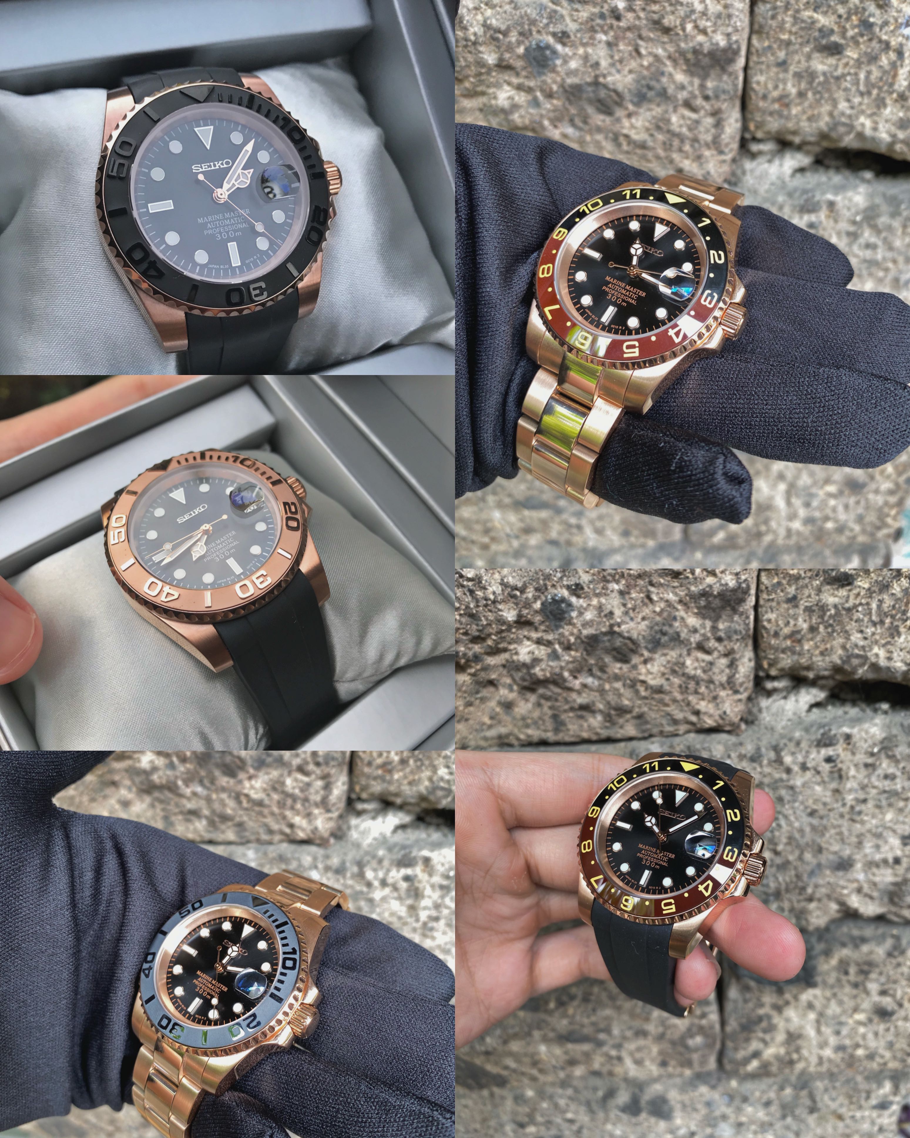 Seiko Mod Rose Gold Homage, Men's Fashion, Watches & Accessories ...