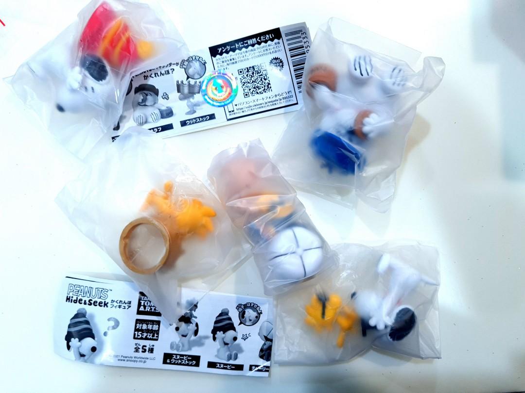 Set of 5 Japan PEANUTS Snoopy Hide & Seek Figure, Hobbies & Toys, Toys ...