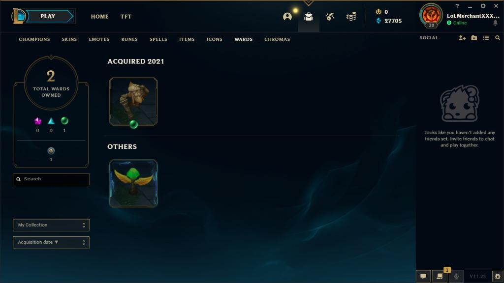 [SG/MY/ID] League of Legends Level 30 Smurf Account 27705 Blue Essence ...