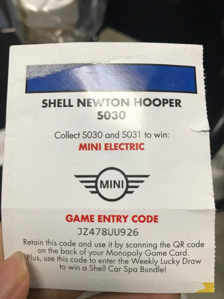 Shell Newton Hooper S030, Tickets & Vouchers, Vouchers on Carousell
