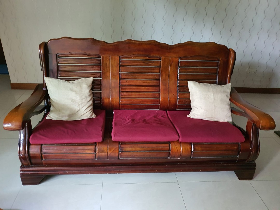 Solid Rose wood Sofa set, Furniture & Home Living, Furniture, Sofas on ...