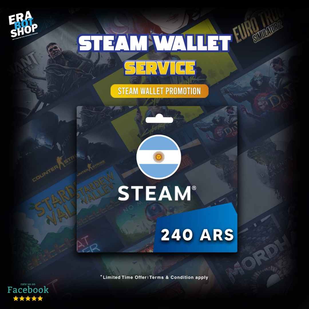 Steam Wallet Argentina Via Market, Tickets & Vouchers, Store Credits on ...