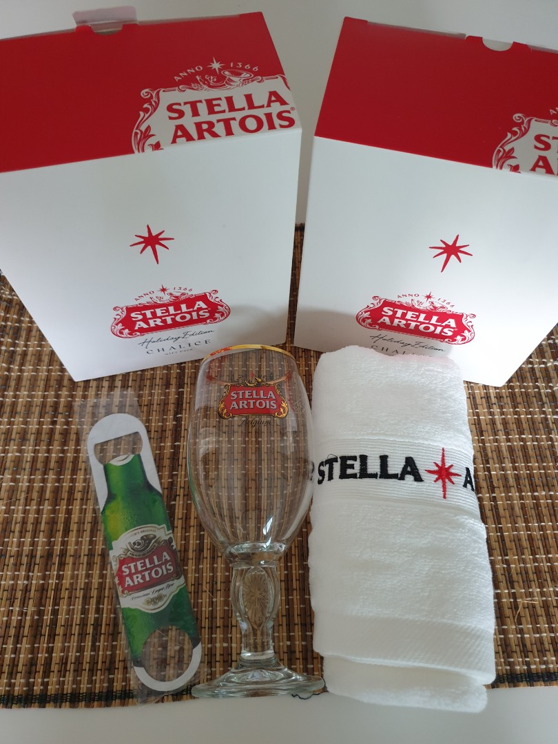 Stella Artois Beer Glass Gift Set, Furniture & Home Living, Kitchenware ...