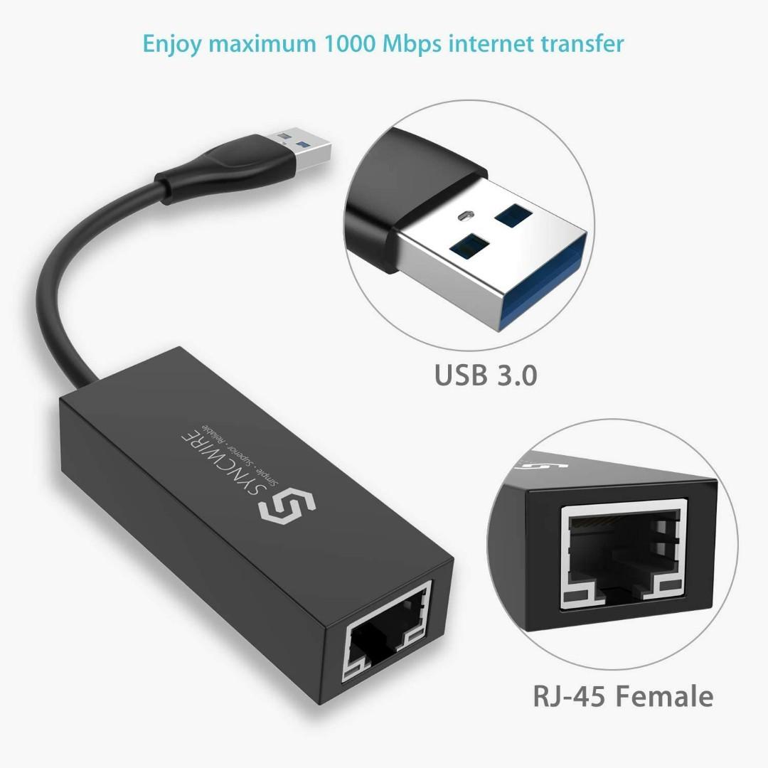Syncwire USB 3.0 to RJ45 Gigabit Ethernet Network Adapter, Computers ...