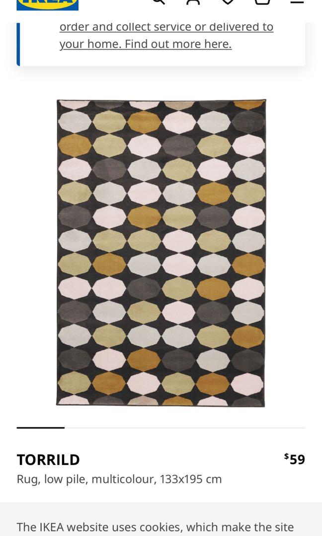 Torrild rug from ikea, Furniture & Home Living, Home Decor, Carpets ...