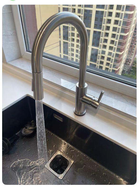 Touch sensor retractable Kitchen Faucet, Furniture & Home Living ...