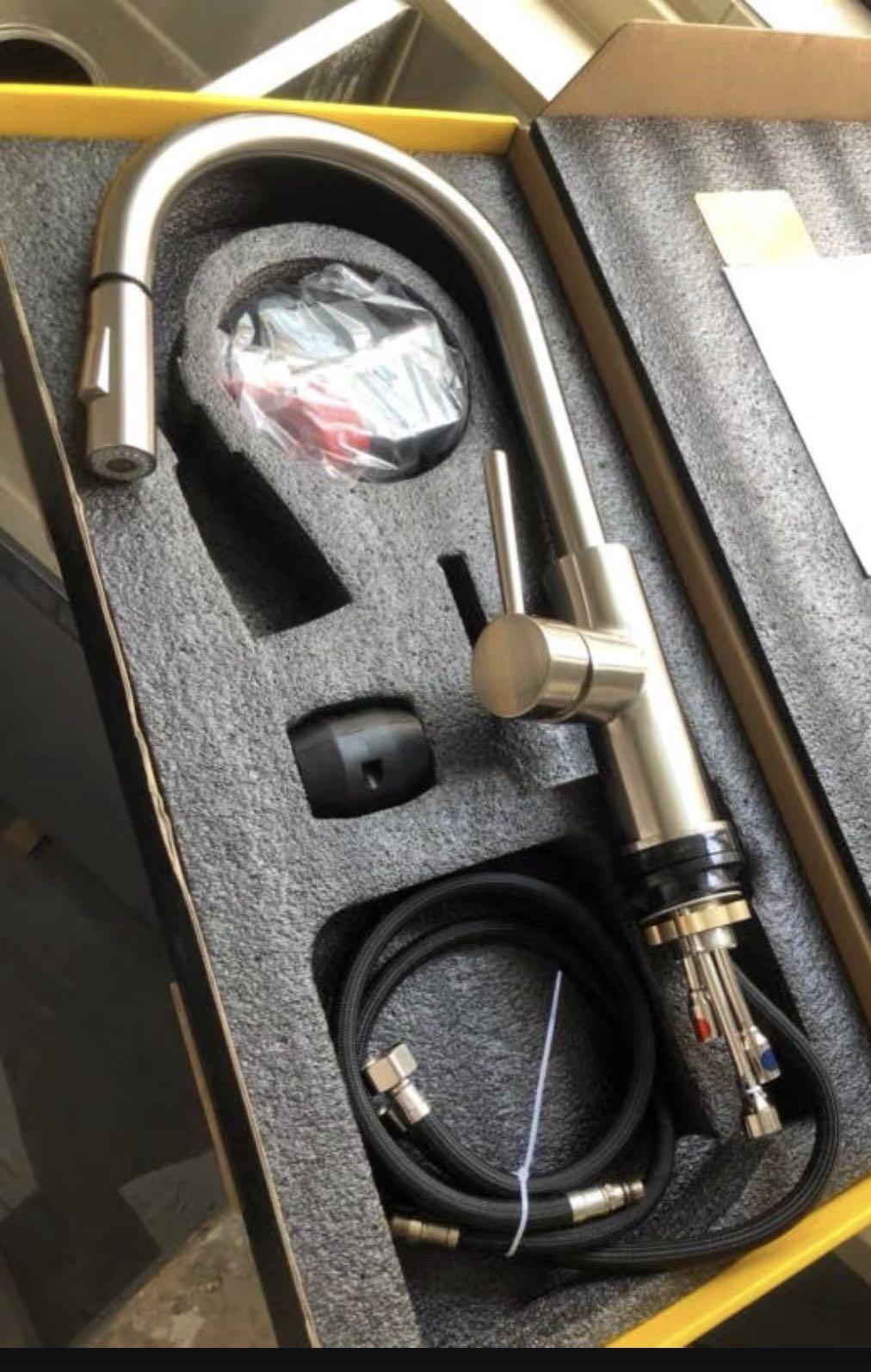 Touch sensor retractable Kitchen Faucet, Furniture & Home Living ...