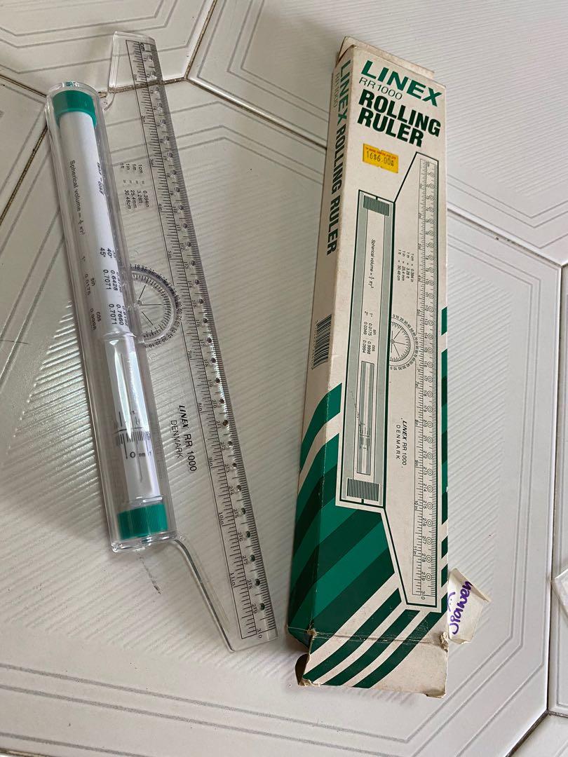 Triangular set square (32cm) and rolling ruler, Hobbies & Toys ...