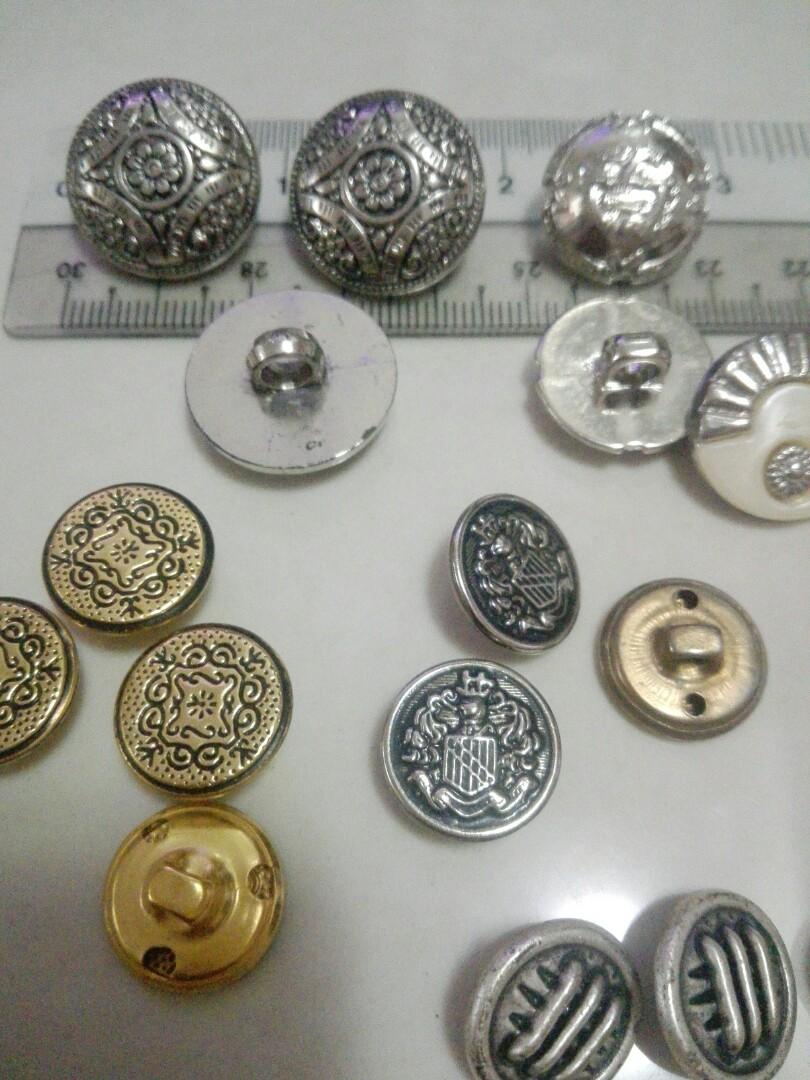 Vintage Silver Jacket Buttons, Looking For on Carousell