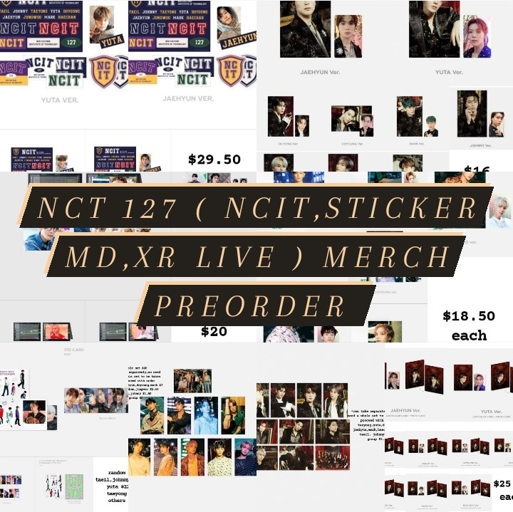 ( GO ) NCT 127 NCIT sticker md xr live merch official kpop taeil Johnny ...