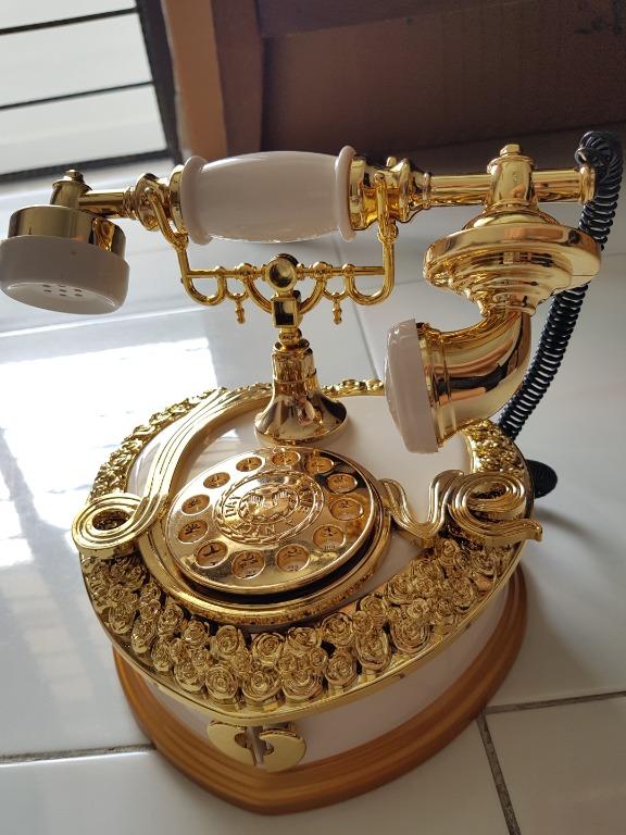 Antique Vintage Phone Music Box And Container, Furniture & Home Living ...