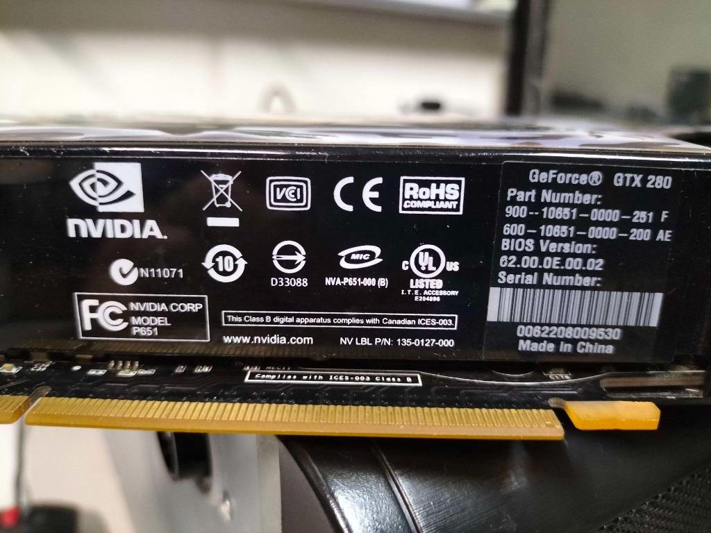 Asus Nvidia GTX 280 Graphics Card, Computers & Tech, Parts ...