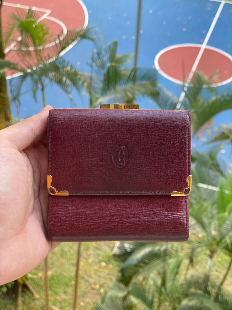 Authentic Cartier Trifold Wallet Coin Purse, Luxury, Bags & Wallets on ...