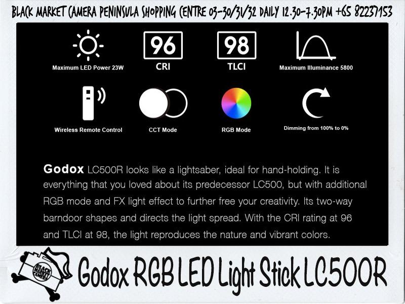 [BMC] Godox LC500R (RGB) / LC500 (Bi-Colour) LED Wand Built in ...
