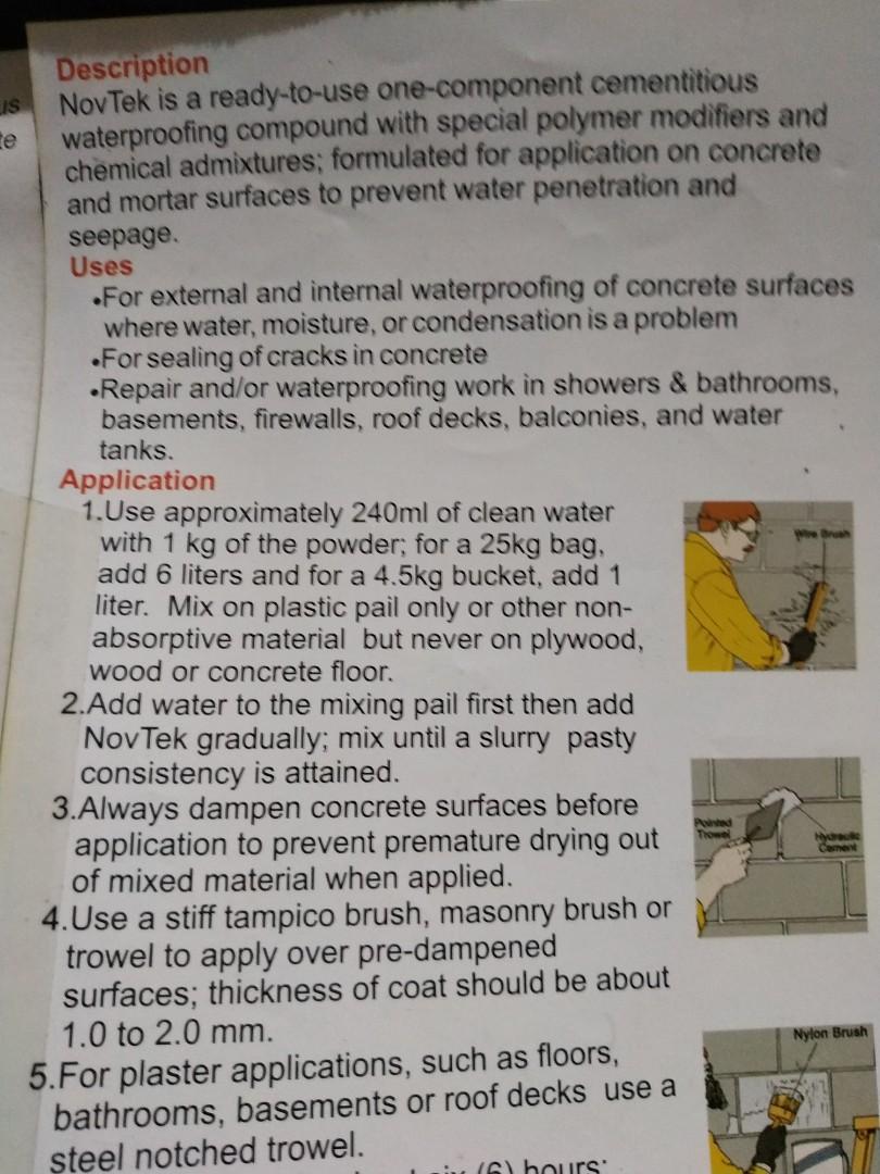 Concrete Waterproofing Novtek Gray, Commercial & Industrial ...