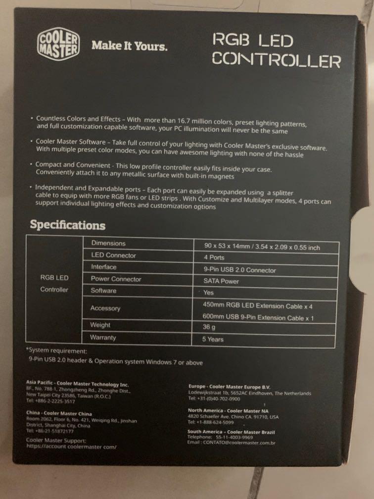 Cooler Master Rgb Led Controller, Computers & Tech, Parts & Accessories ...