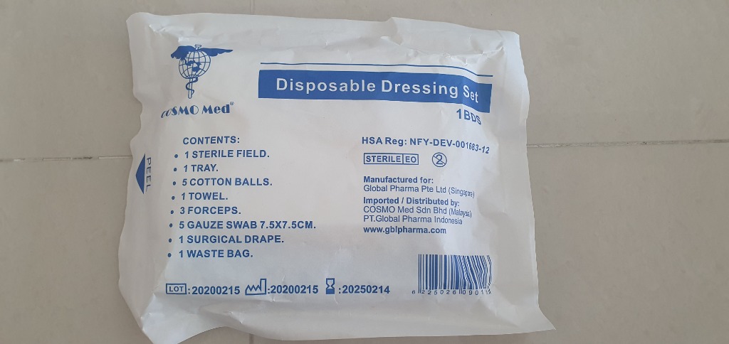 Cosmo Med Sterile Basic Dressing Set - 1 Set, Health & Nutrition ...
