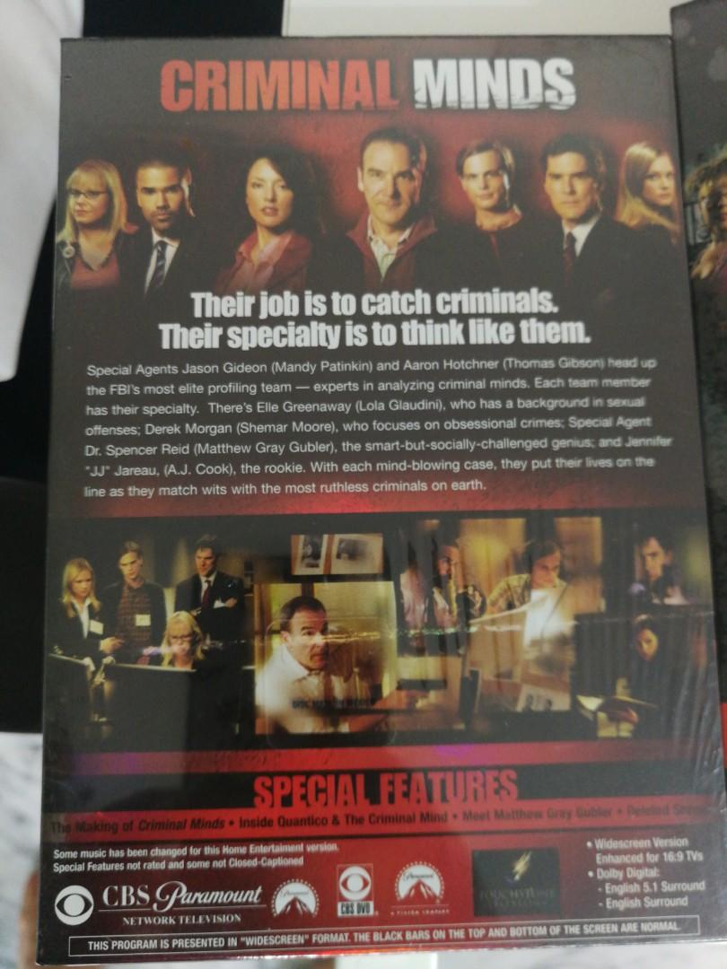 Criminal minds DVDs (seasons 1-5), Hobbies & Toys, Music & Media, CDs ...