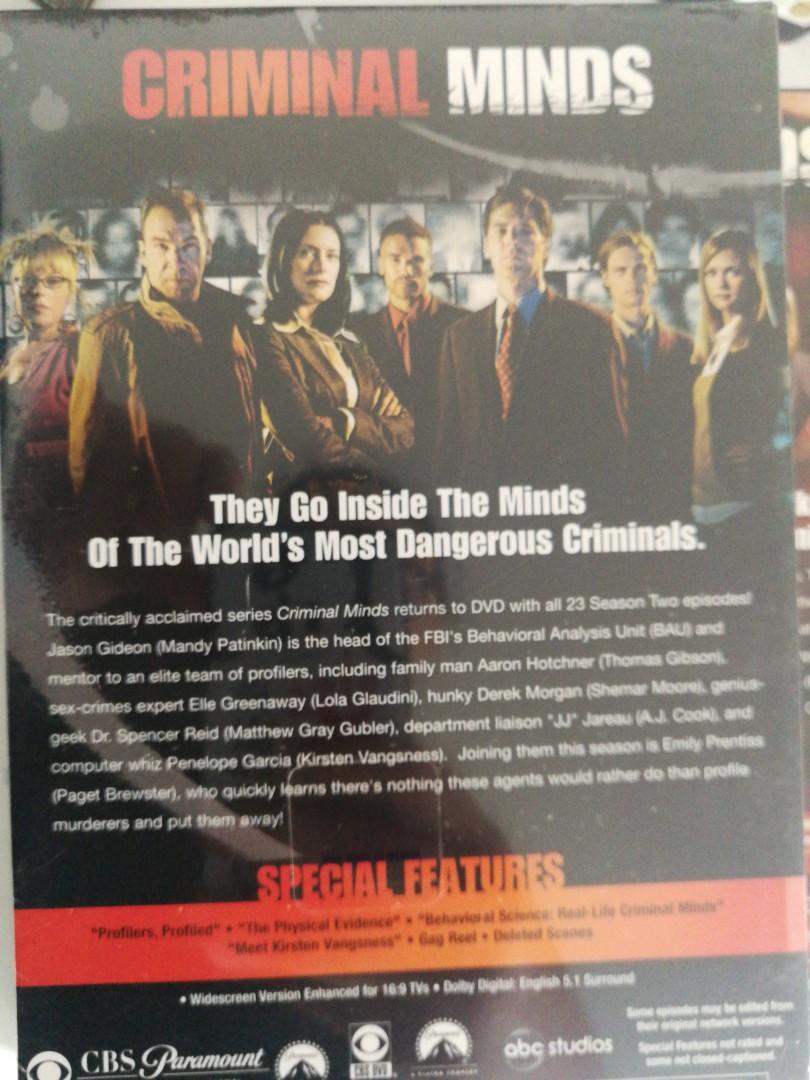 Criminal minds DVDs (seasons 1-5), Hobbies & Toys, Music & Media, CDs ...